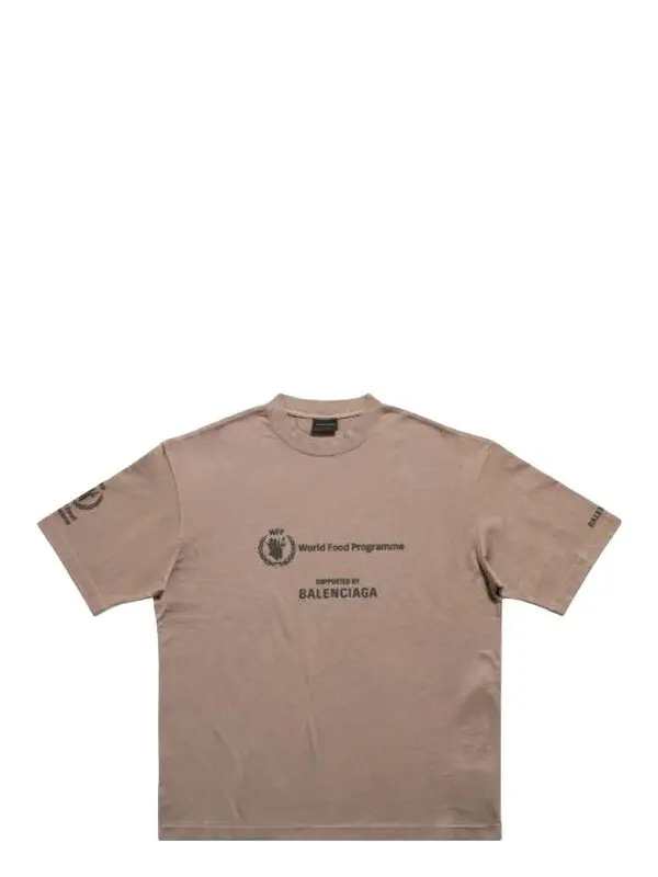 Balenciaga X Wfp T-shirt Medium Fit - Beige