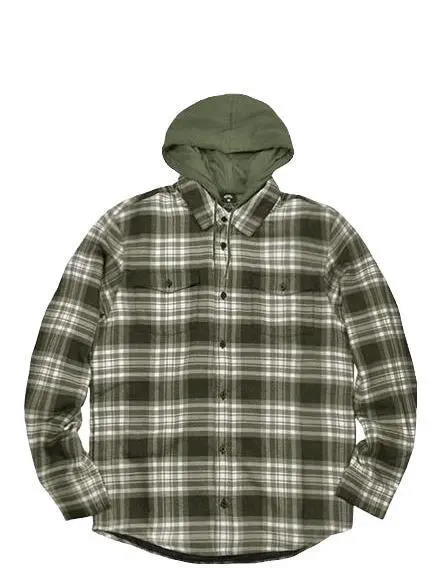 Nike Plaid Hooded Flannel Jacket - Multi-color