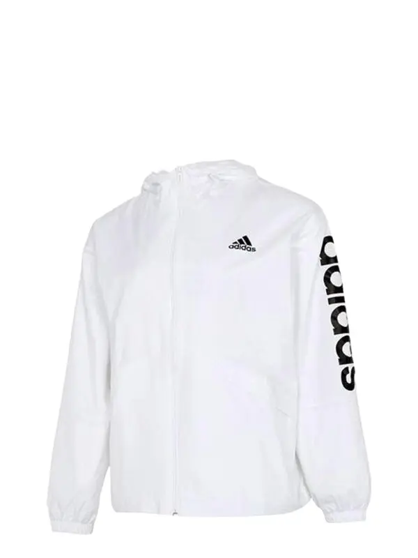 Adidas Oversized Logo Windbreaker Jacket - White/black