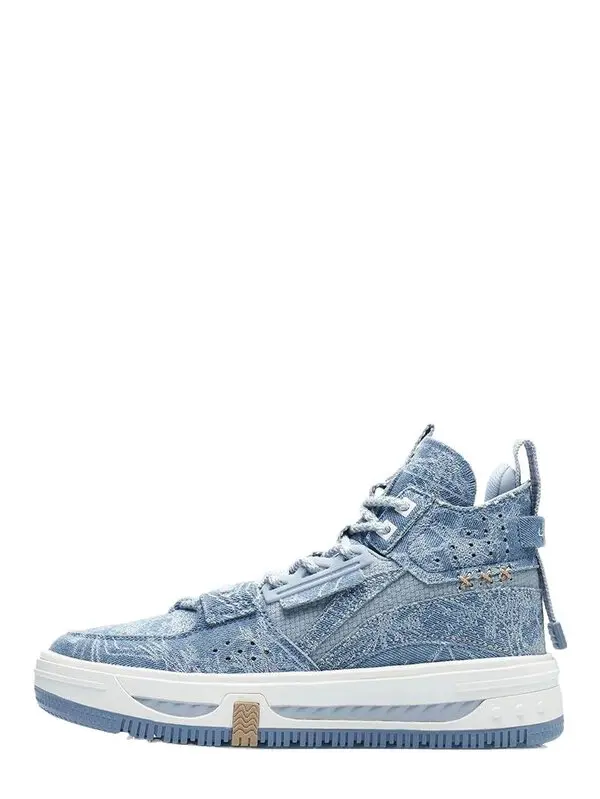 LI-NING High-top Sneakers With Embroidered Detailing - Blue