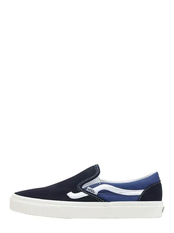 VANS Classic Slip-on Sidestripe Navy Sneakers - Blue/white