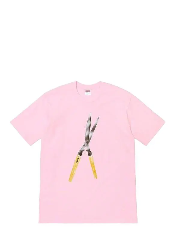 Supreme Ss19 Shears Tee Large Scissors Printing Short Sleeve - Pink