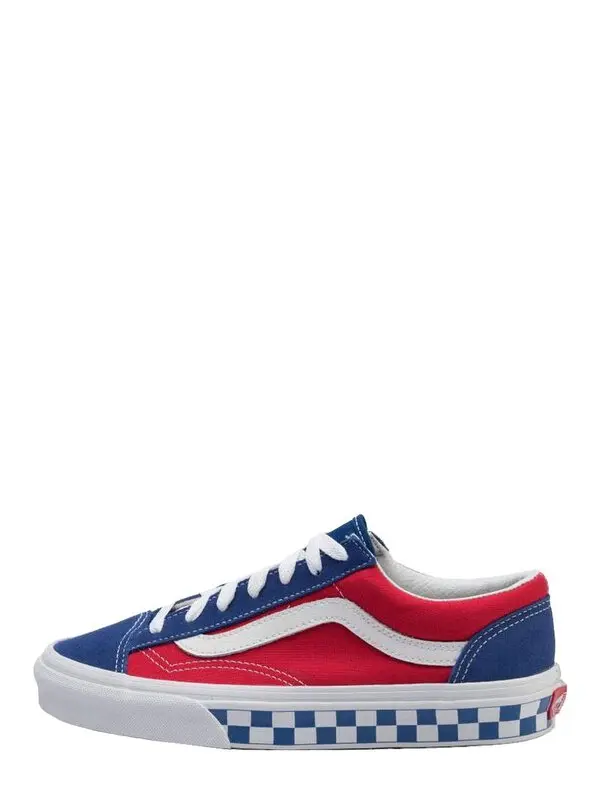 VANS Style 36 Bmx Checkerboard Low Top Sneakers - Red/blue/white
