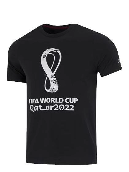 Adidas Geometry Pattern Alphabet Printing Athleisure Casual Sports Round Neck Short Sleeve Black T-shirt - Default Color