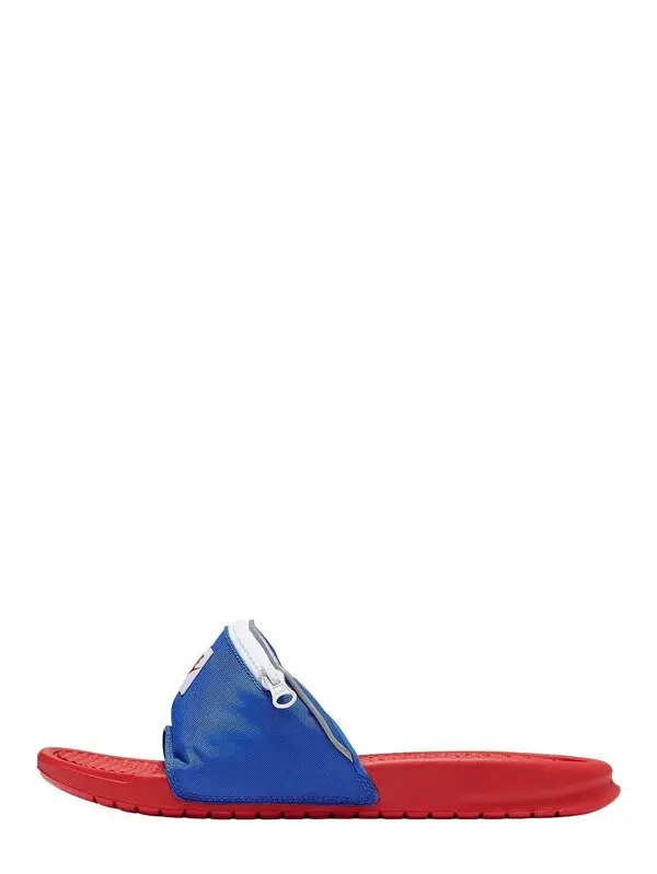 Nike Benassi Jdi Fanny Pack Slides - White/blue/red