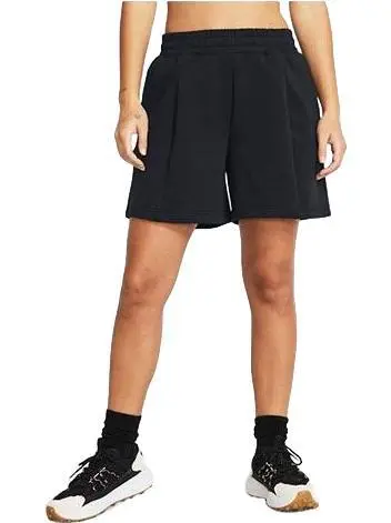 Under Armour Unstoppable Fleece Pleated Shorts - Black