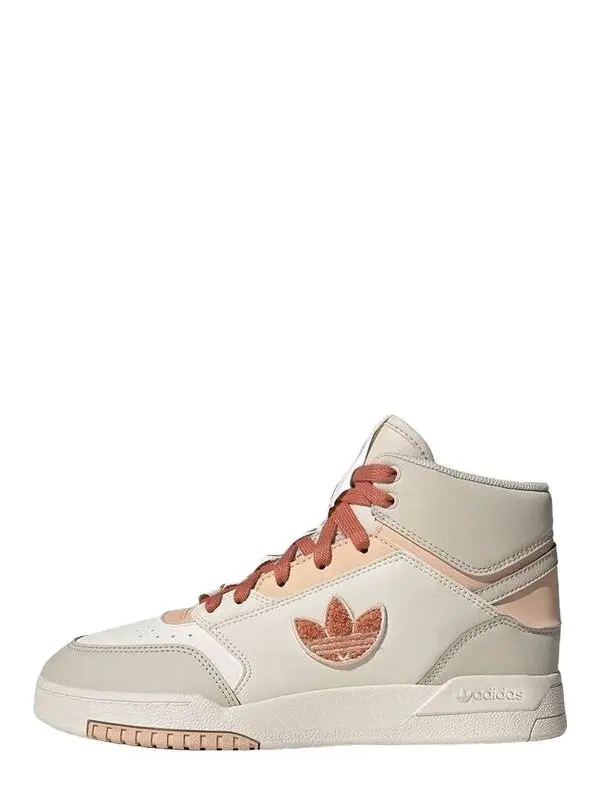 Adidas Drop Step Xl High Top Sneakers - Cream/orange