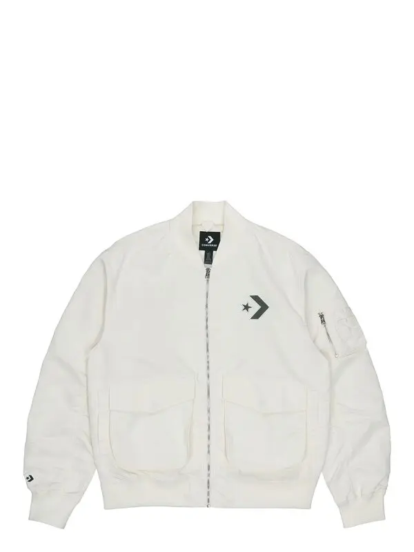 CONVERSE Aviator Jacket With Logo Detailing - White