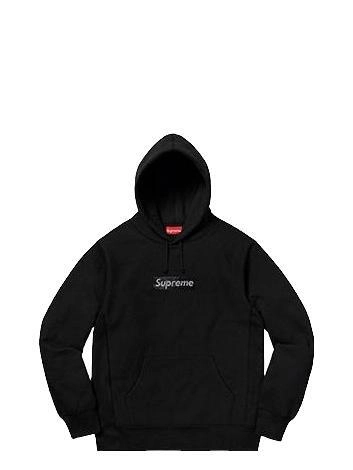 Supreme Swarovski Box Logo Hooded Sweatshirt - Black