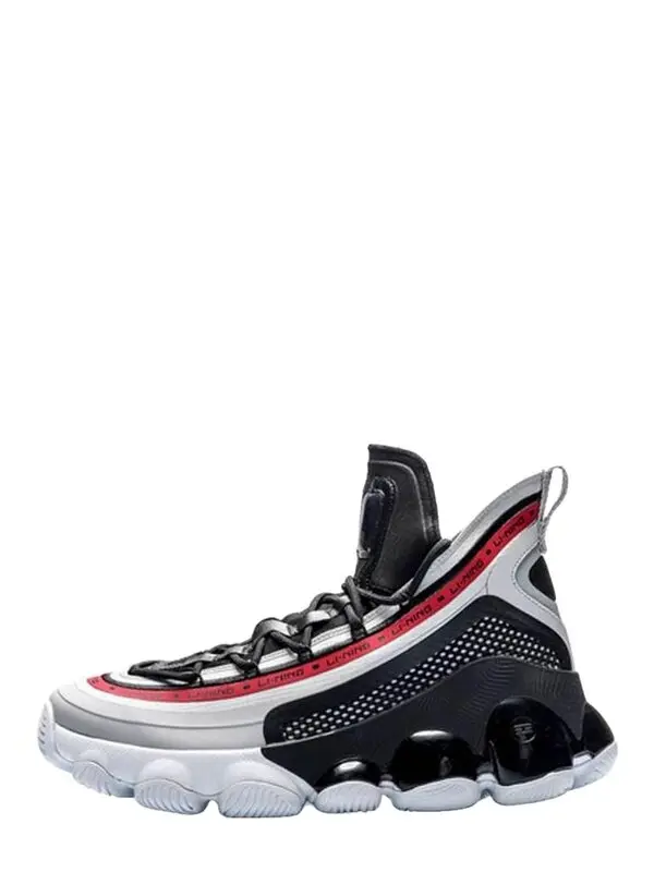 LI-NING Classic Basketball Mid-top Sneakers - Blackred