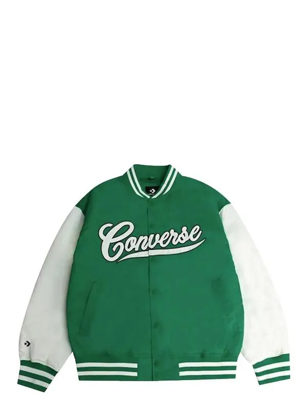 CONVERSE Varsity Bomber Jacket - Green/white