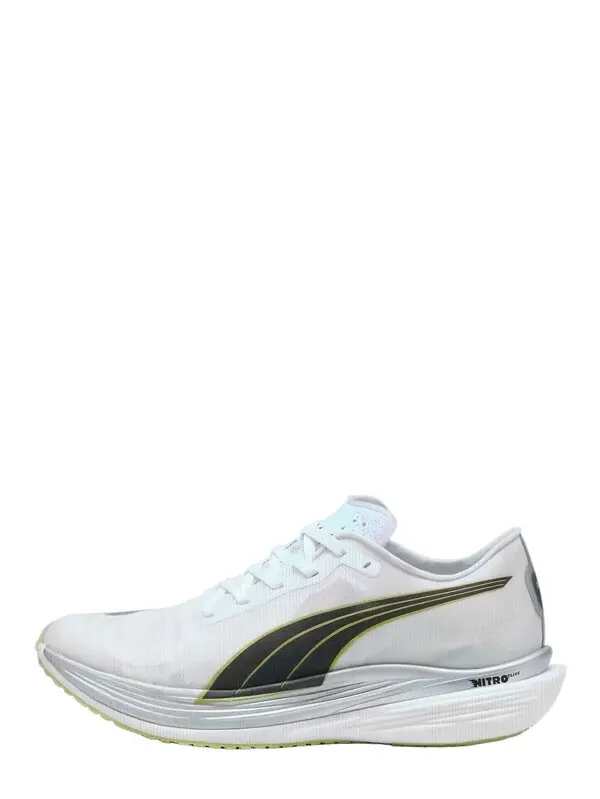 PUMA Deviate Nitro Elite 2 Athletic Sneakers - White/lime Pow/silver Mist