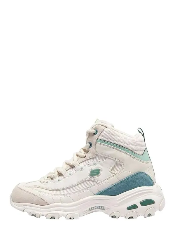 Sketchers Dlites 1.0 High Top Sneakers - White/blue