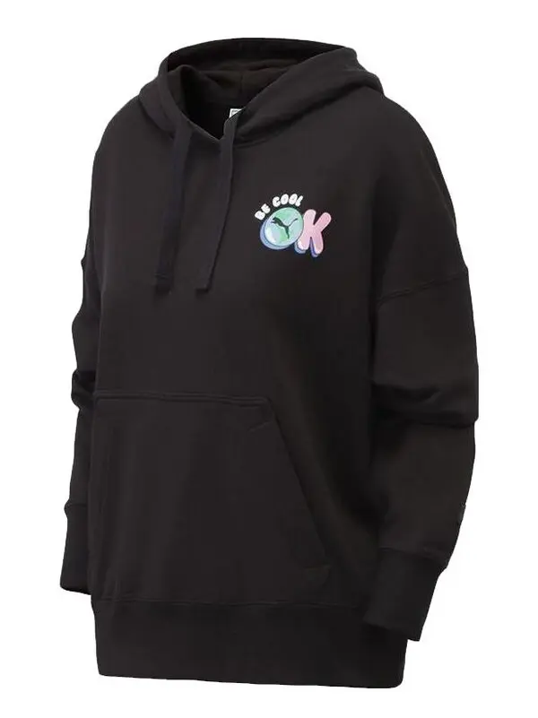 PUMA Downtown Graphic Hoodie - Black/blue/pink