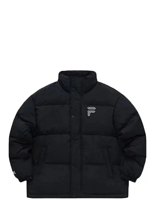 FILA FUSION Logo Puffer Jacket - Black
