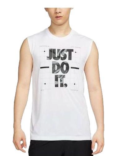 Nike Dri-fit Camouflage Print Sleeveless T-shirt - White/black
