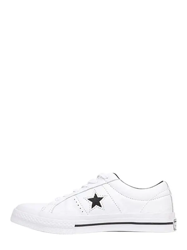 CONVERSE One Star Perforated Leather Low Top 'white Black - White/black
