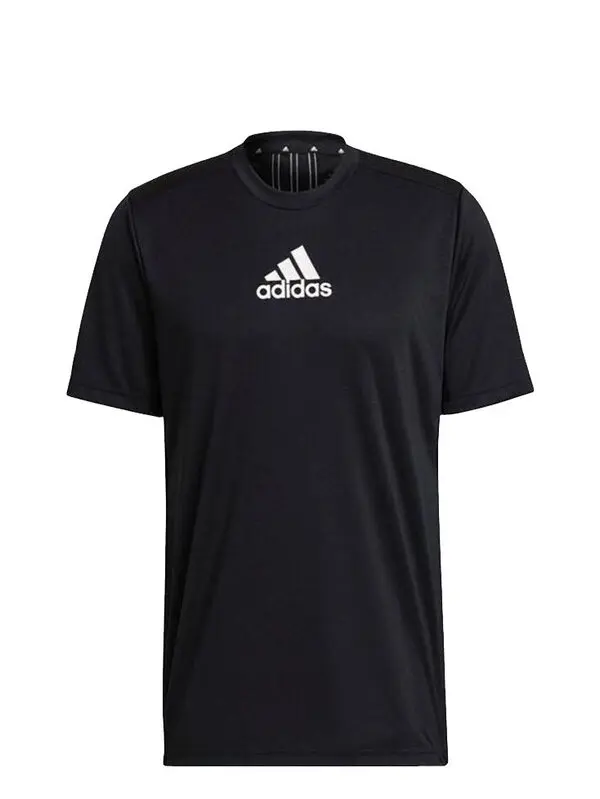 Adidas Logo Printing Training Sports T-shirt - Black