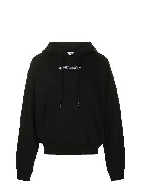 Off-White Fw20 Printing Hooded Pullover - Black