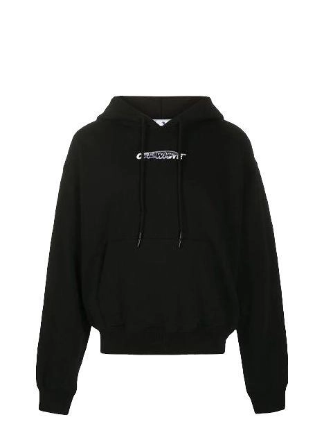 Off-White Fw20 Printing Hooded Pullover - Black