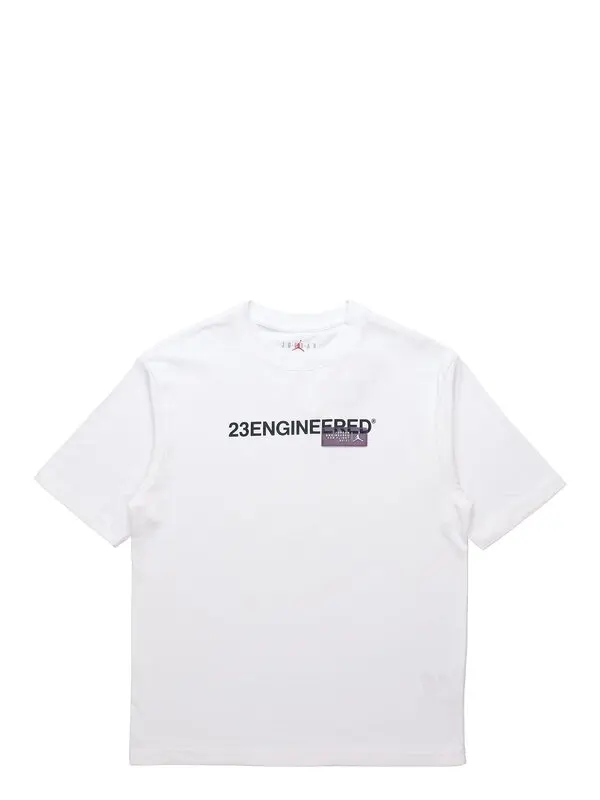JORDAN 23 Engineered Alphabet Printing Sports Training Short Sleeve T-shirt - White