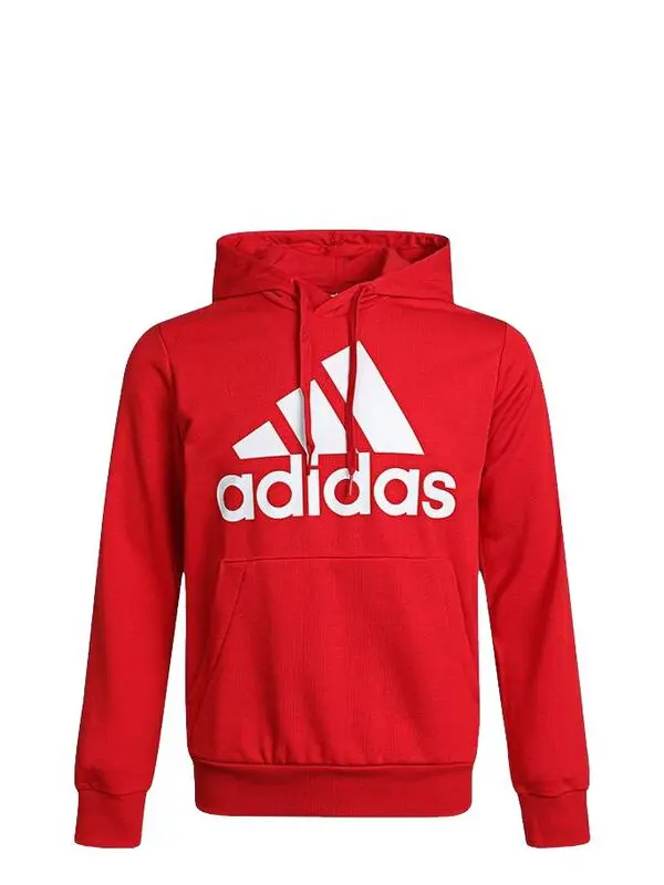 Adidas Pullover With Drawstring And Logo Print - Light Red