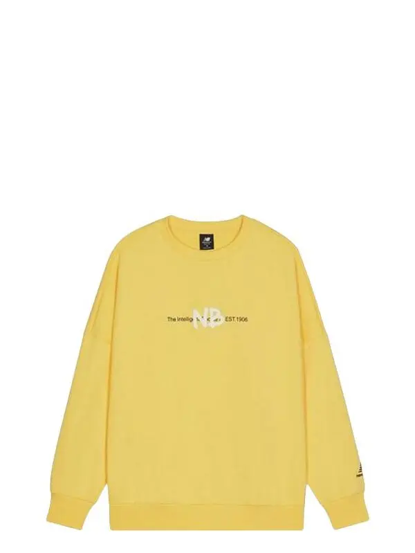 NEW BALANCE Logo Knit Pullover - Yellow