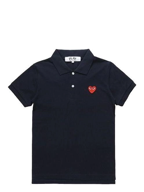 Play Comme Des Garcon Polo Red Emblem - Navy