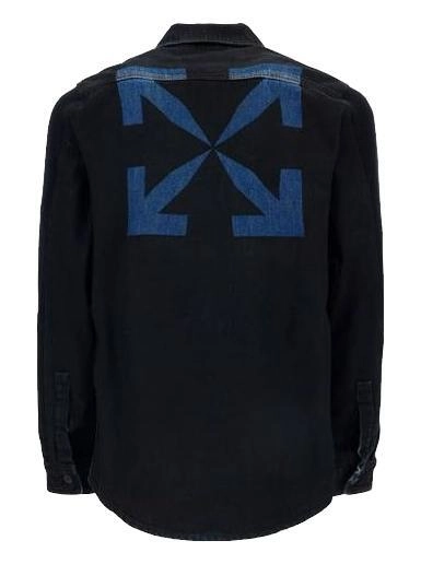 Off-White Arrows Arrow Pattern Denim Shirt Ordinary Version - Black