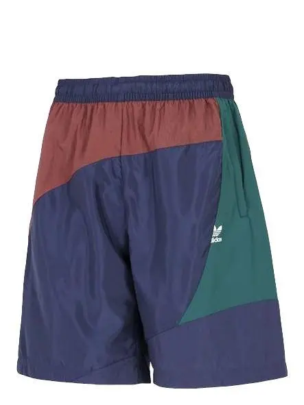 Adidas Originals Colorblock Relaxed Shorts - Shadow Navy S22/collegiate Green