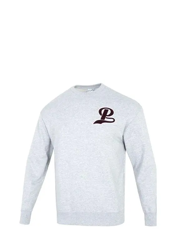 PUMA Team Crew Logo Sweatshirt - Grey/burgundy