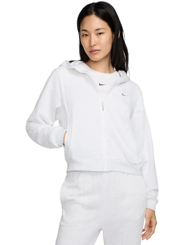 Nike Loose Full-zip French Terry Hoodie - Birch Heather/light Orewood Brown