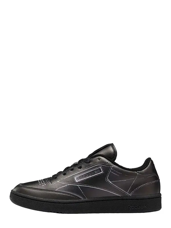 REEBOK Maison Margiela X Club C Trompe-l'oeil Leather Sneakers - Black