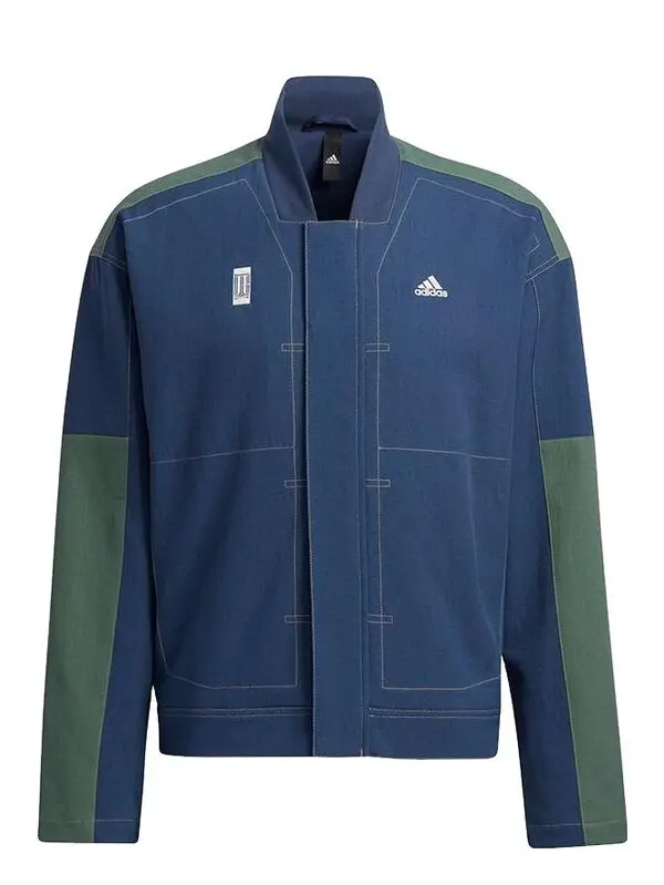 Adidas Series Wj Jkt Denim Training Sports Jacket - Dark Blue