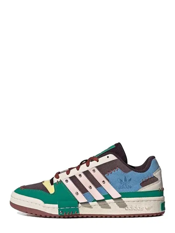 Adidas Melting Sadness X Forum Exhibit Low "puppet Costume Night Burgundy - Brown/blue/green