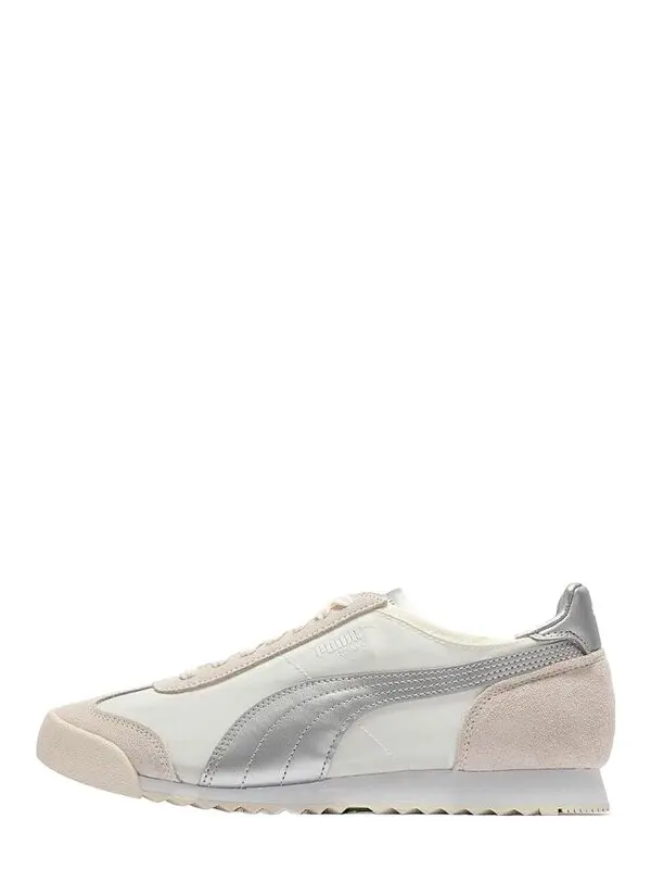 PUMA Roma Og Nylon Metallic Sneakers - Cream/white/silver