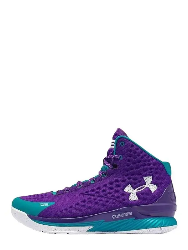 Under Armour Curry 1 Retro 'father To Son' 2022 Basketball High Tops - Purple/turquoise/white