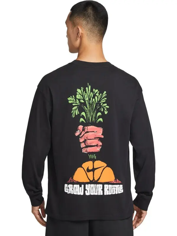 Nike Essential Long-sleeve T-shirt 'grow Your Roots - Black