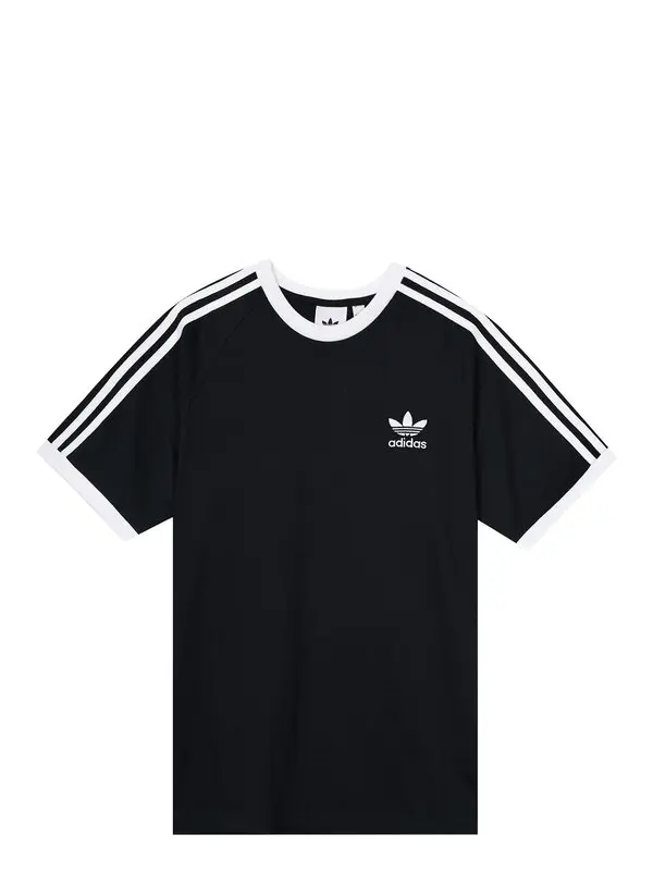 Adidas Originals Adicolor Classic 3 Bands Embroidery Logo Sport Short Sleeve - Black