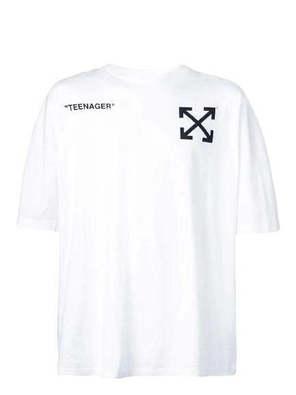 Off-White Oversized Printed Logo T-shirt - White