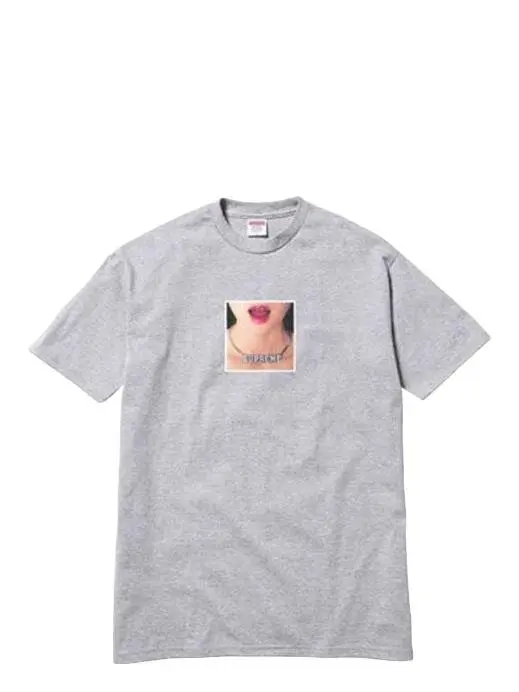 Supreme Ss18 Necklace Tee Heather Printing Short Sleeve Gray - Grey