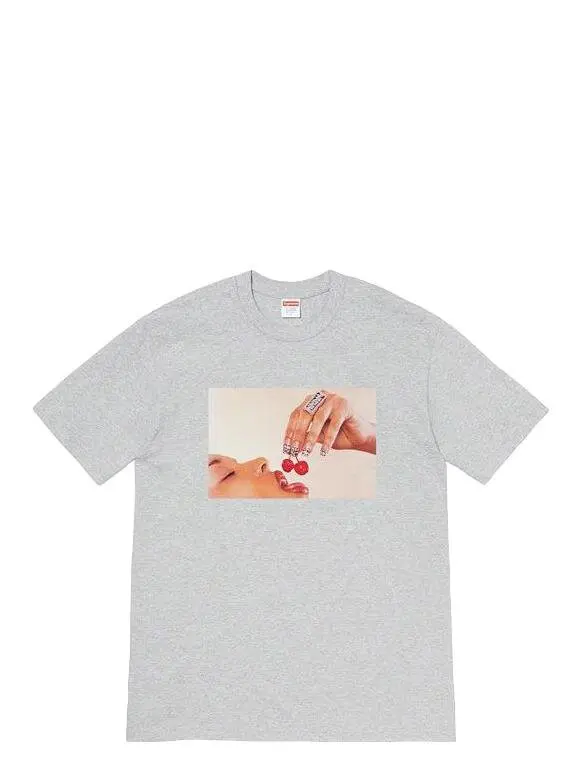 Supreme Ss20 Week 1 Cherries Tee Cherry Short Sleeve Gray - Grey