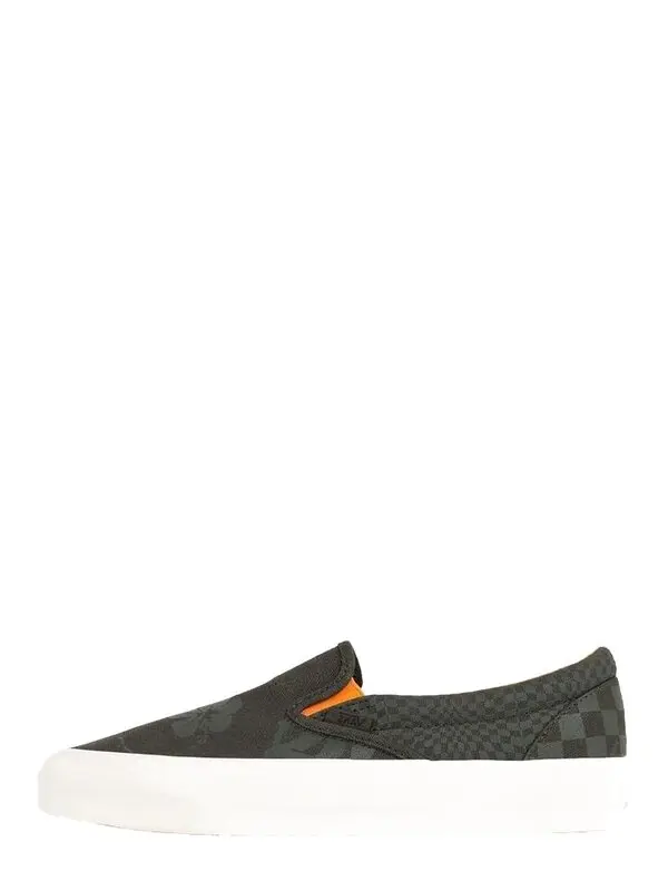 VANS Porter-yoshida & Co. X Og Classic Slip-on Lx 'forest Night Floral Checkerboard - Green
