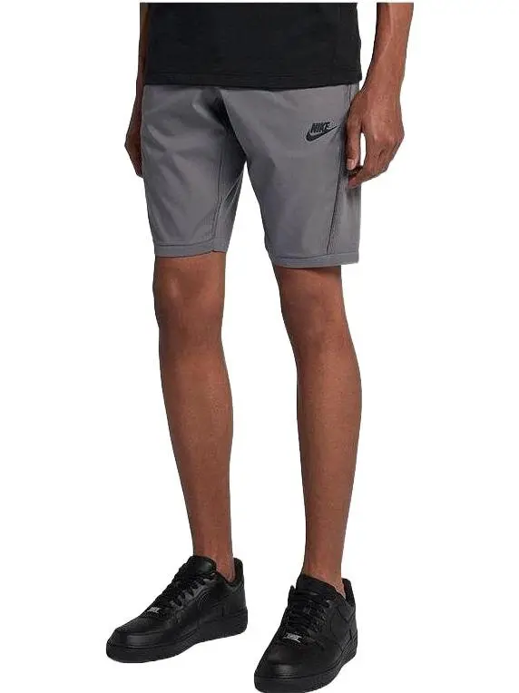 Nike Solid Color Logo Drawstring Shorts Gray - Multi-color