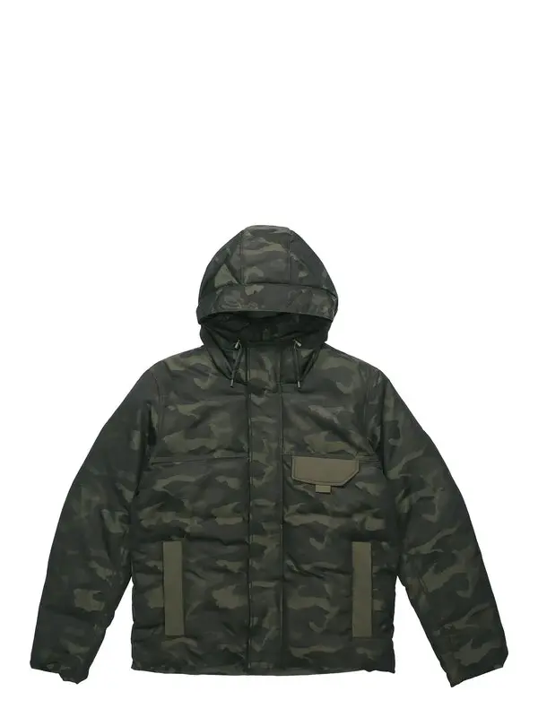 PUMA Camouflage Hooded Down Jacket - Black