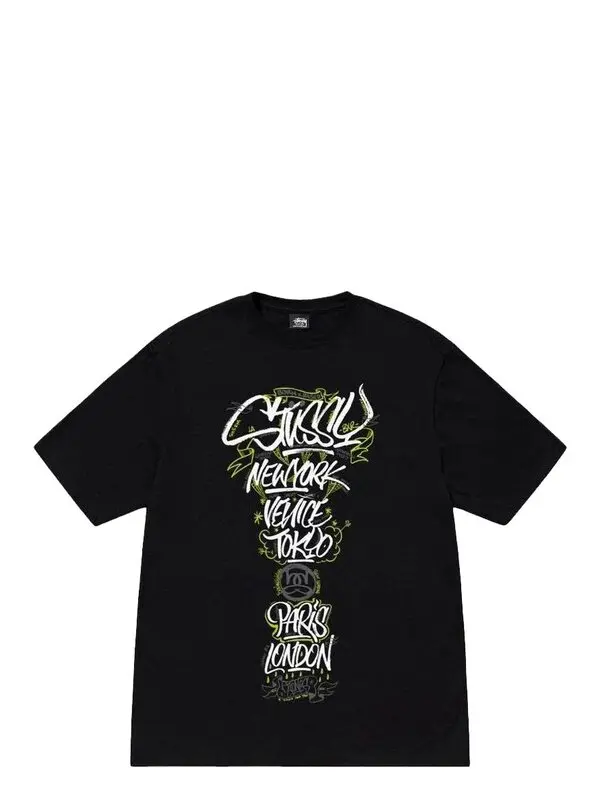 StÜssy X Born X Raised Handstyles Tee - Black