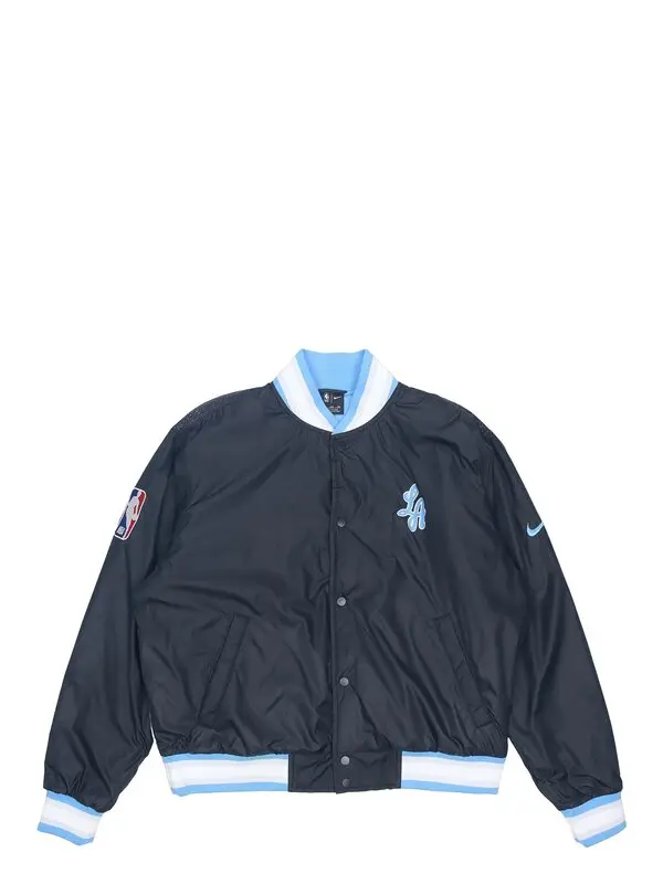 Nike Los Angeles Lakers Nba Courtside Bomber Jacket - Black