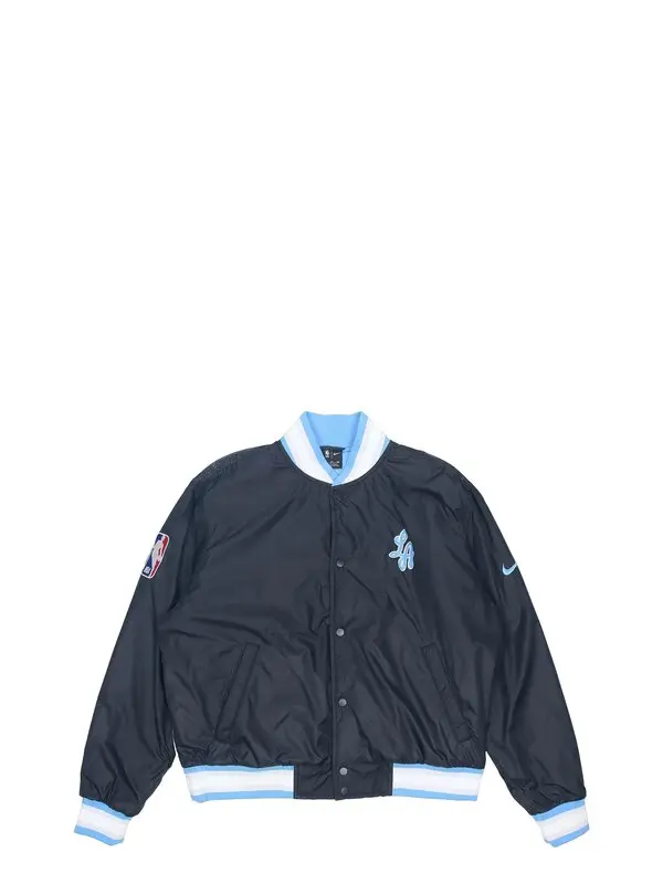 Nike Los Angeles Lakers Nba Courtside Bomber Jacket - Black