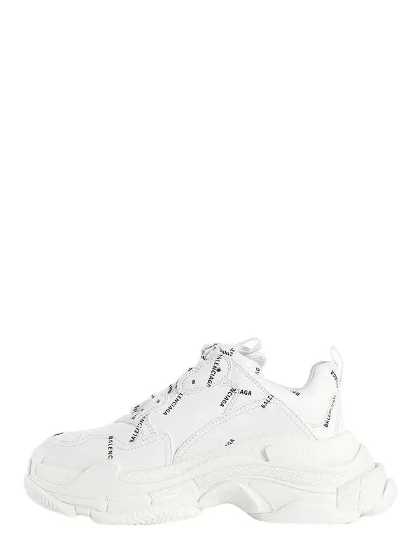 Balenciaga Triple S All Over Logo Sneakers - White