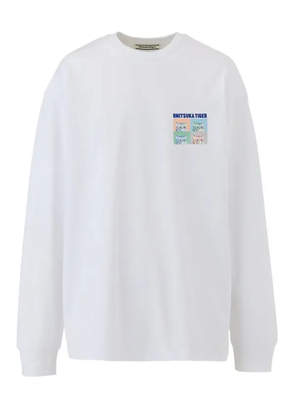 Onitsuka Tiger Graphic Long Sleeves T-shirt 'white Purple - White/purple